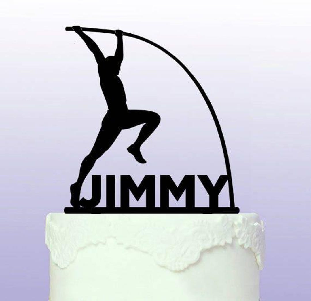 Pole Vaulting Personalised Male Cake Topper - Etsy
