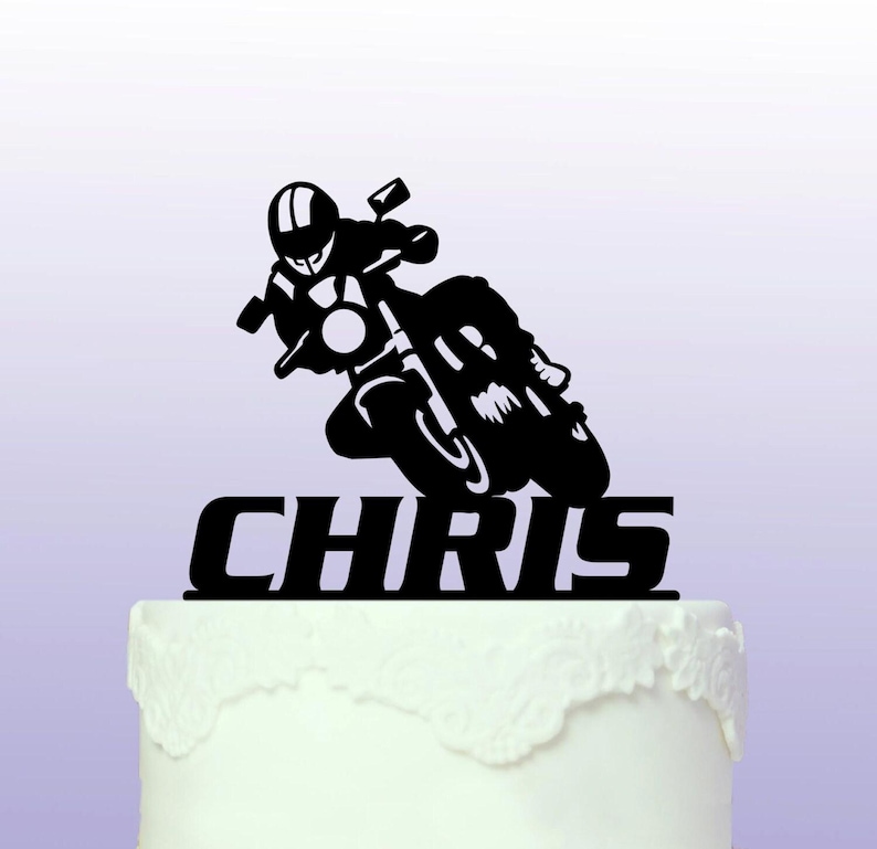 Personalised Sports Bike Cake Topper - Etsy