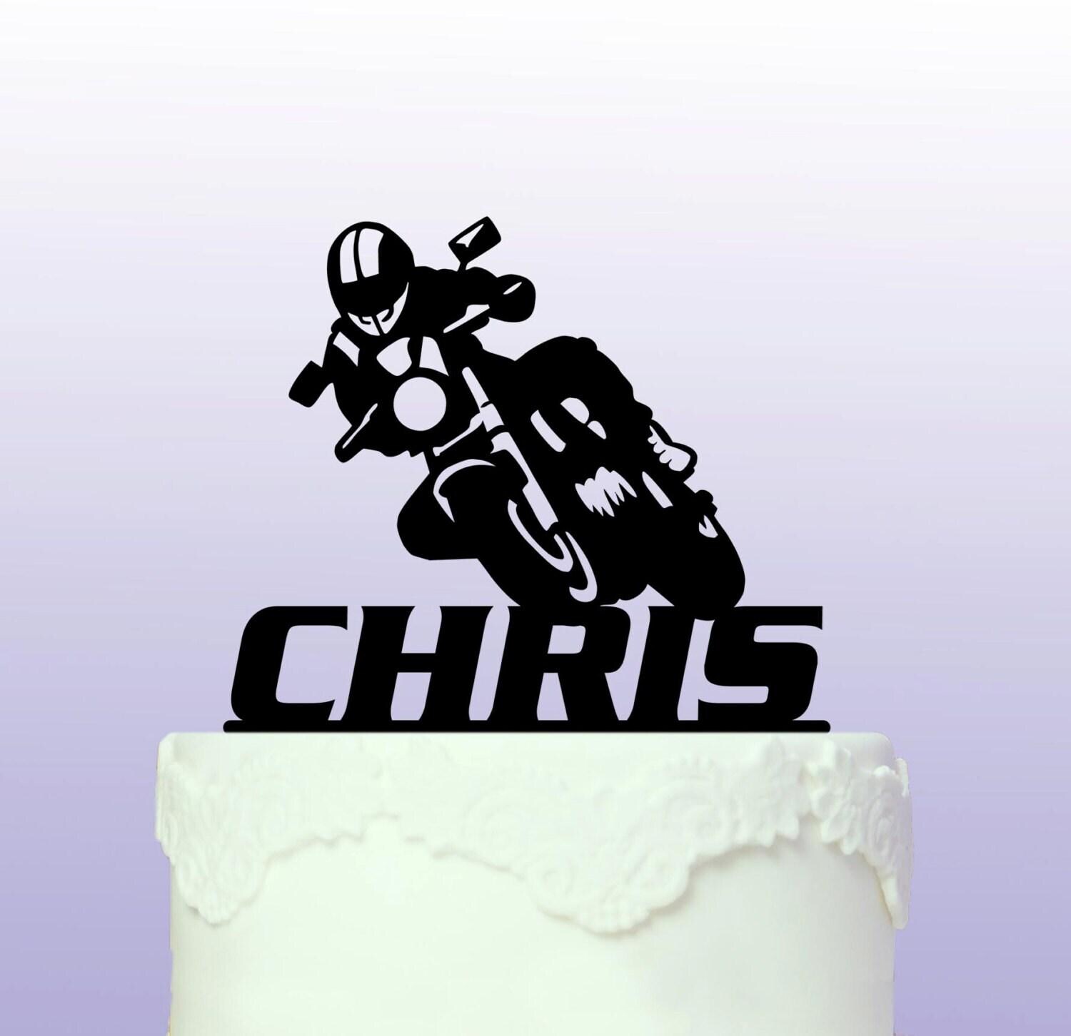 Personalised Sports Bike Cake Topper - Etsy
