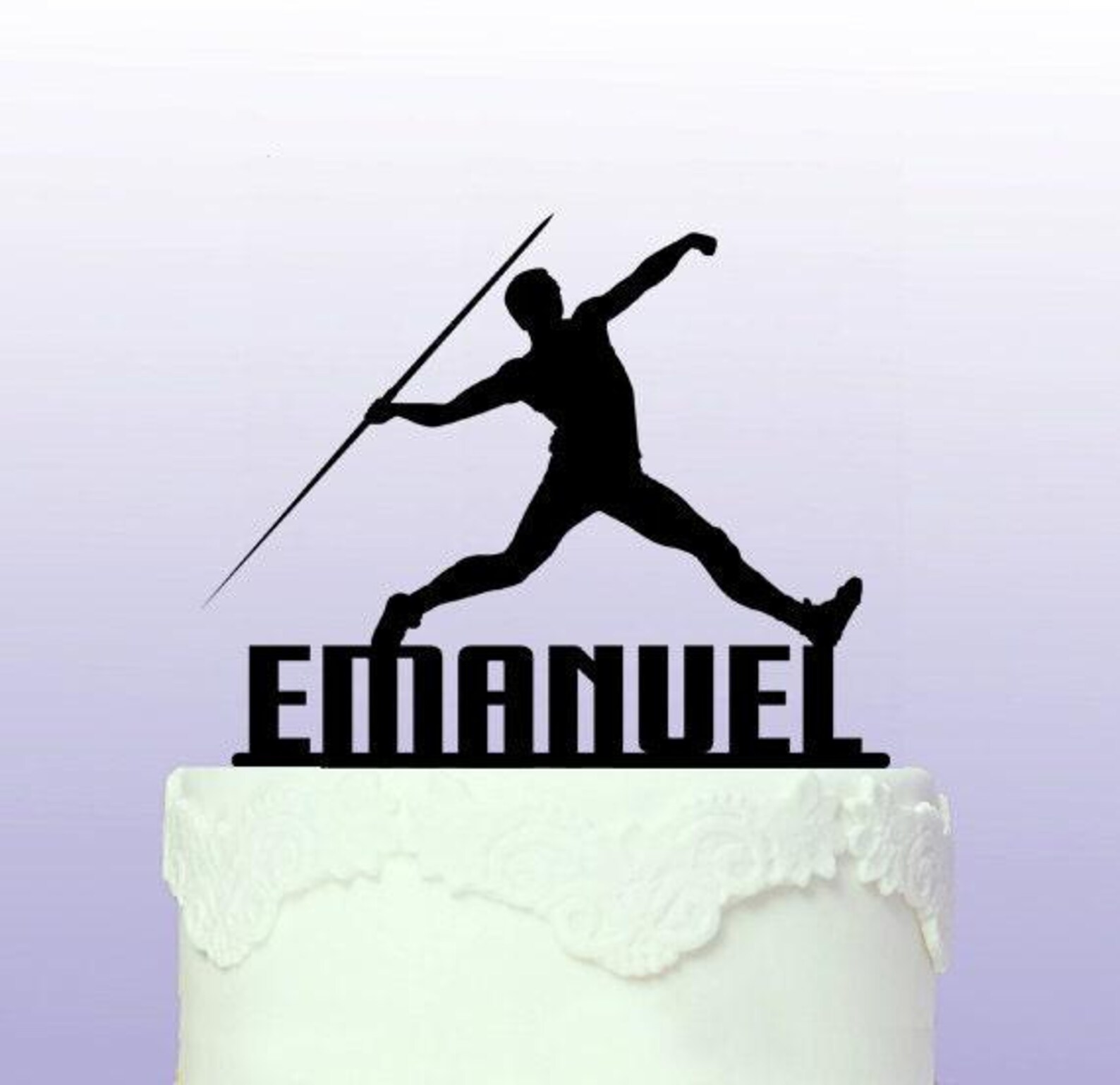 Personalised Javelin Cake Topper - Etsy