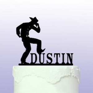 Personalised Cowboy/western Cake Topper - Etsy