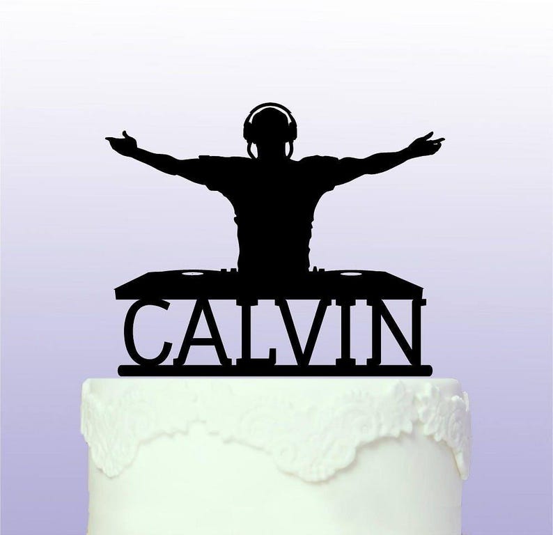 DJ Celebration Birthday Cake Topper - Etsy