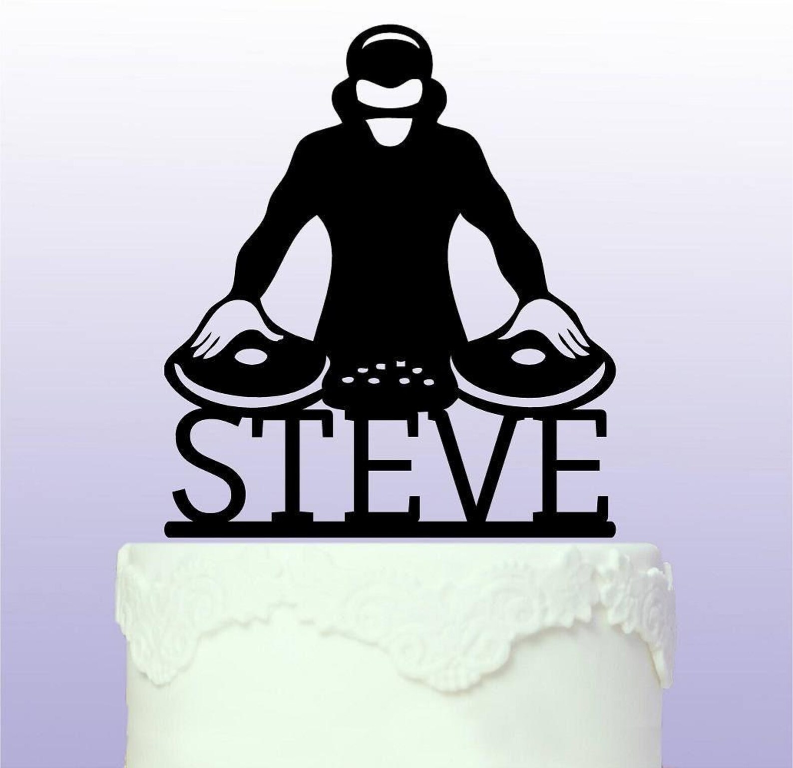 DJ Birthday Cake Topper - Etsy