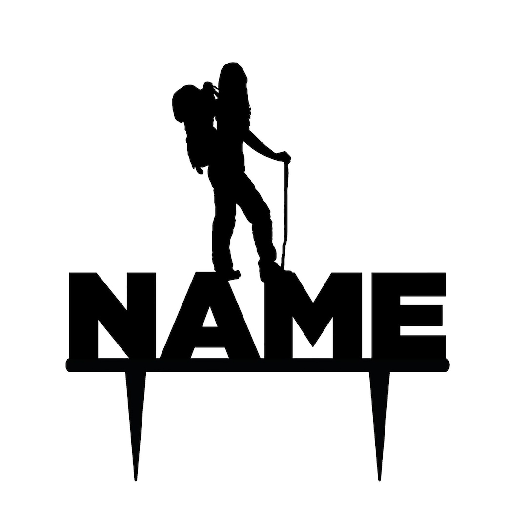 Personalised Female Rambler/hiking Cake Topper - Etsy