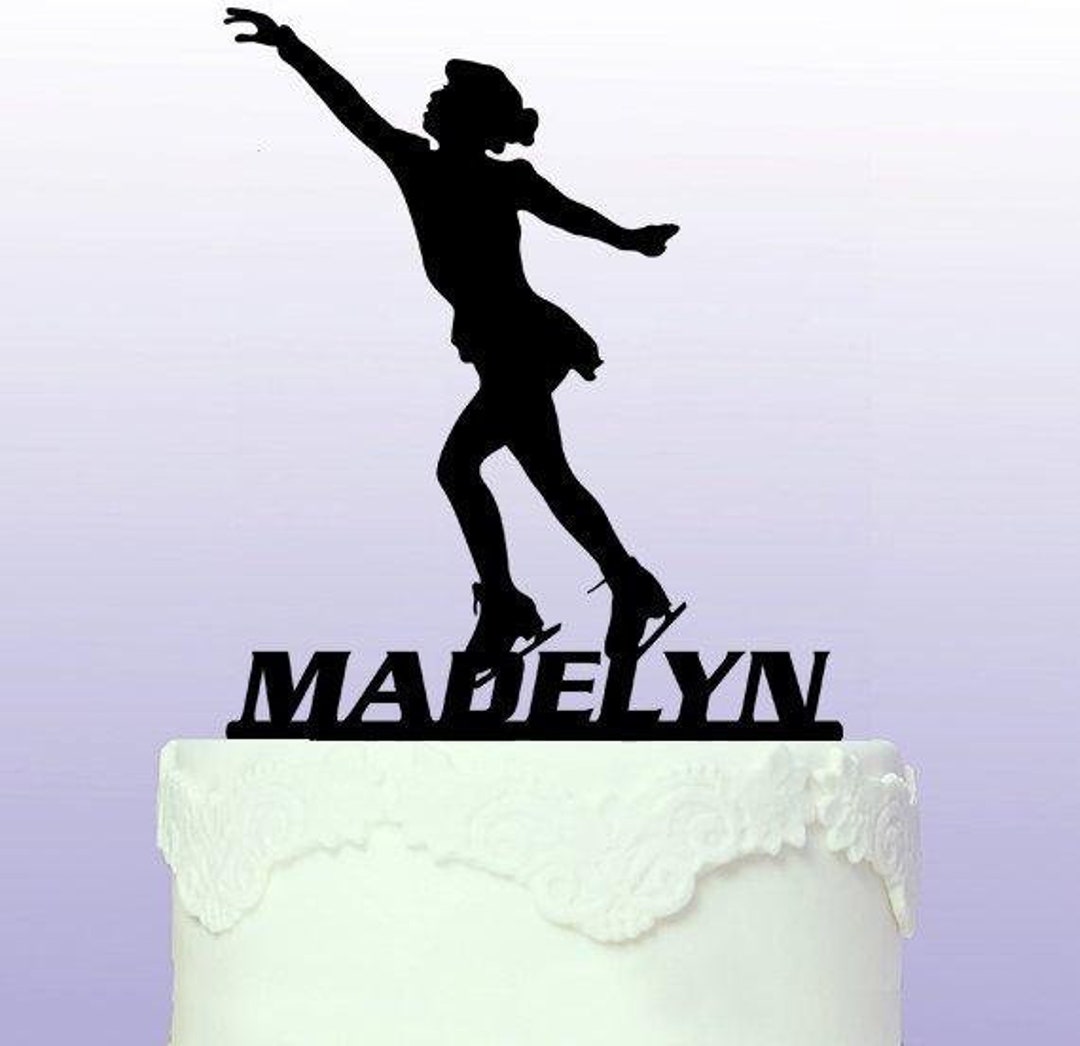 Personalised Female Ice Skater Cake Topper - Etsy