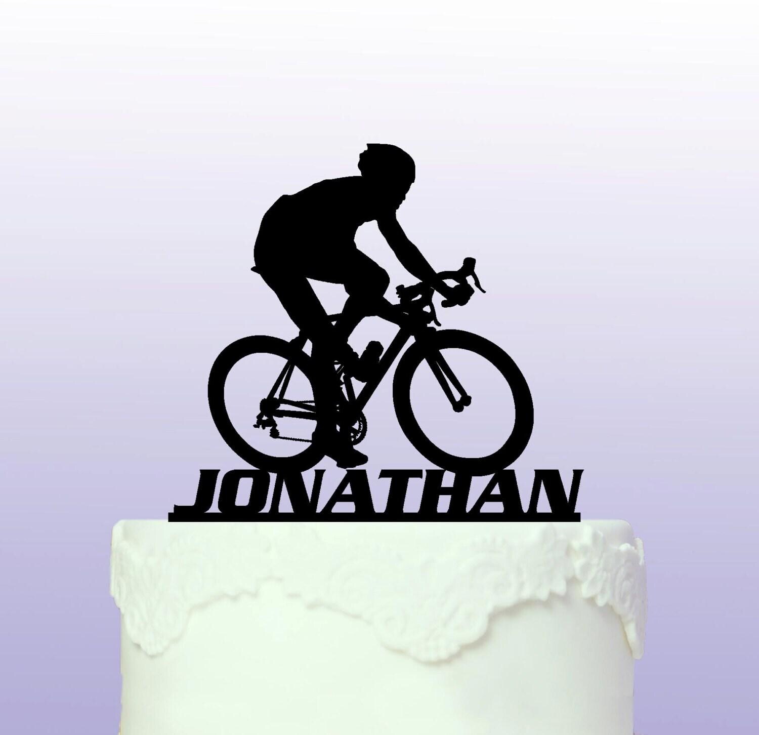 Personalised Road Bike Cake Topper - Etsy