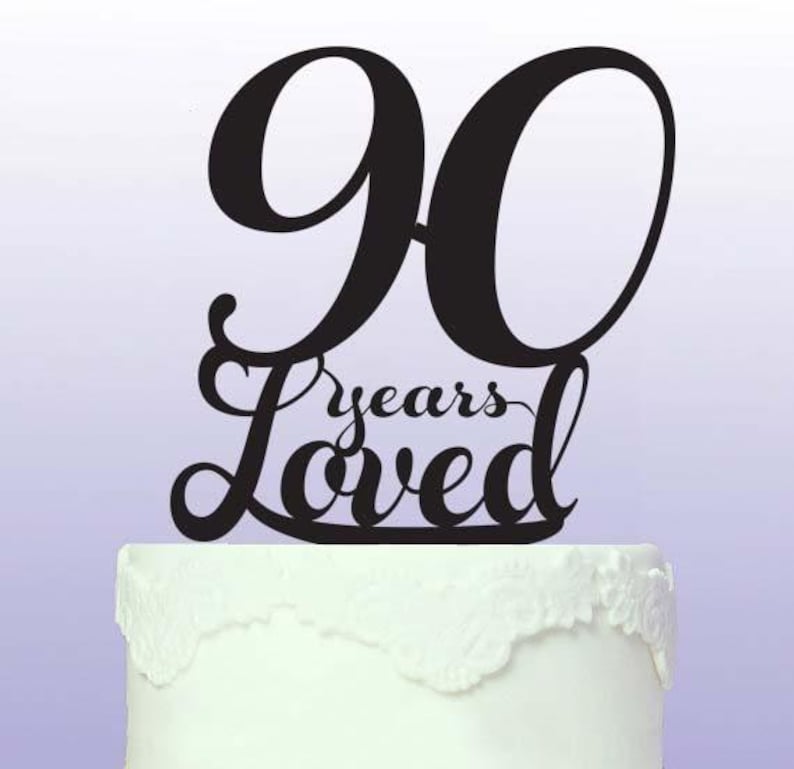 Gorgeous 90th Cake Topper - Etsy