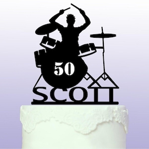 Personalised Drummer Cake Topper - Etsy