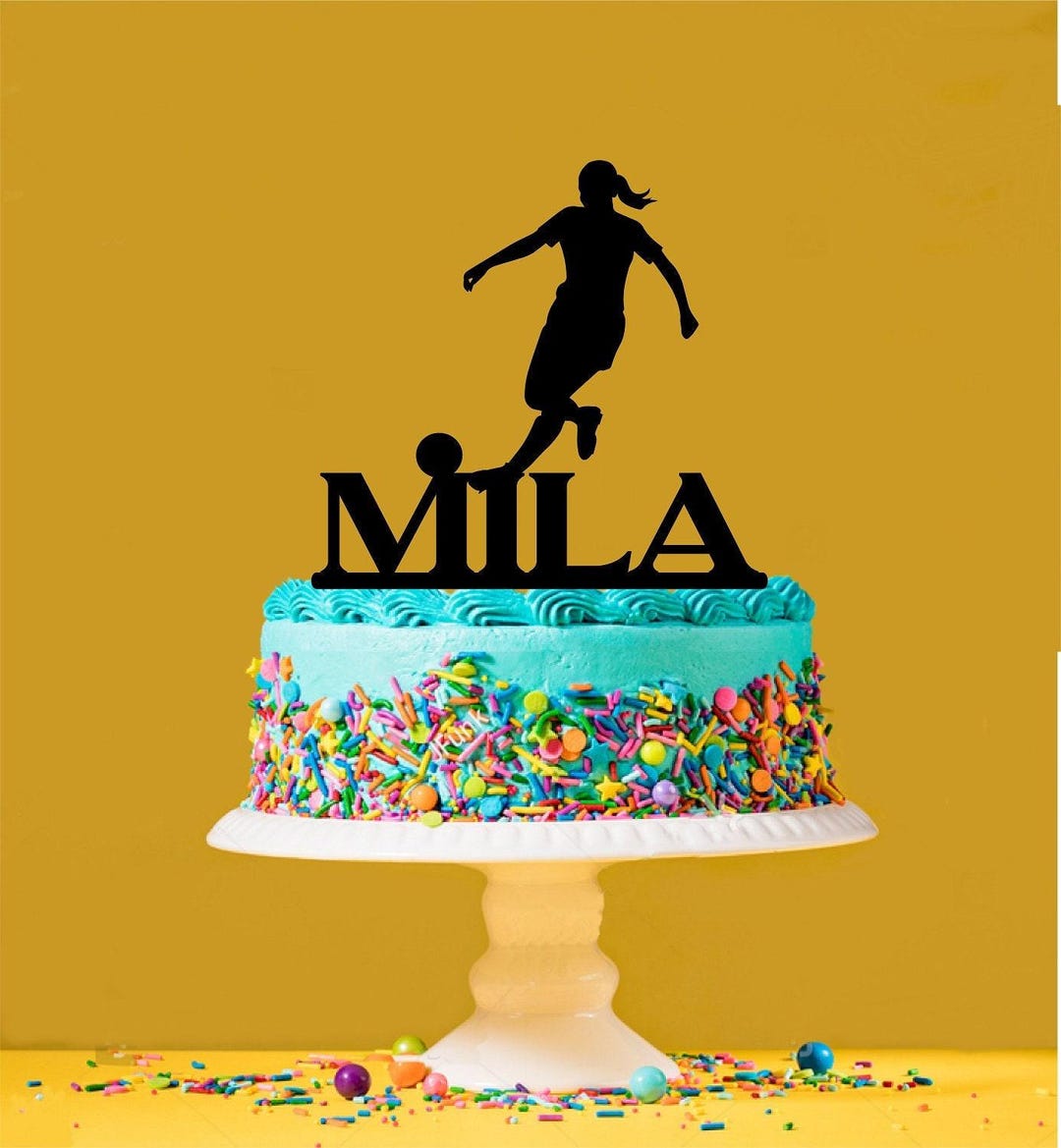 Personalised Female Lioness Football/soccer Cake Topper - Etsy