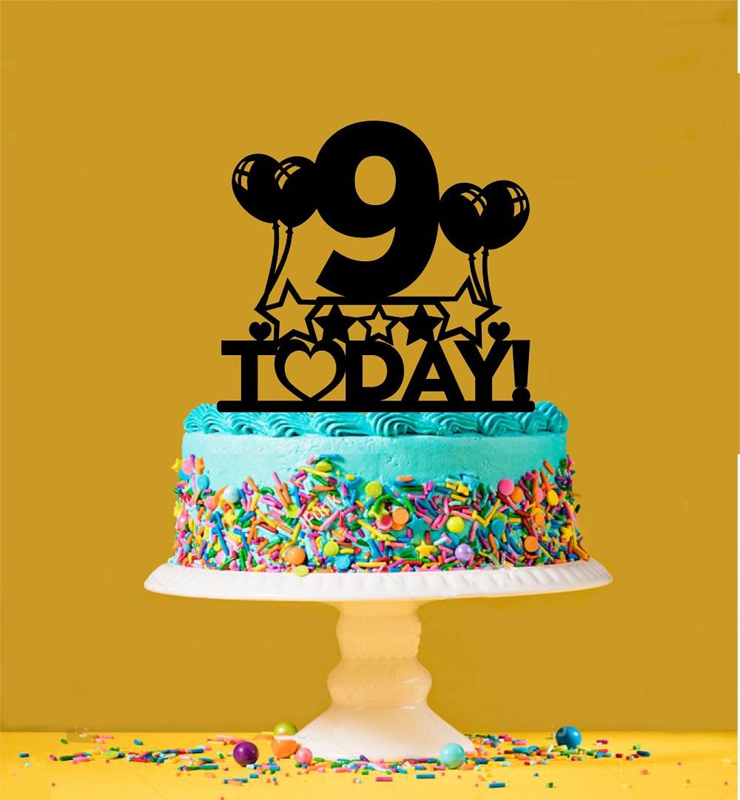 9th Birthday Cake Topper - Etsy UK