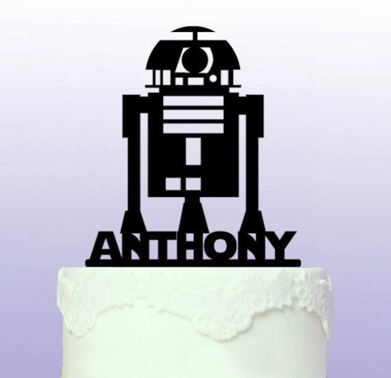 Personalised Robot Cake Topper - Etsy