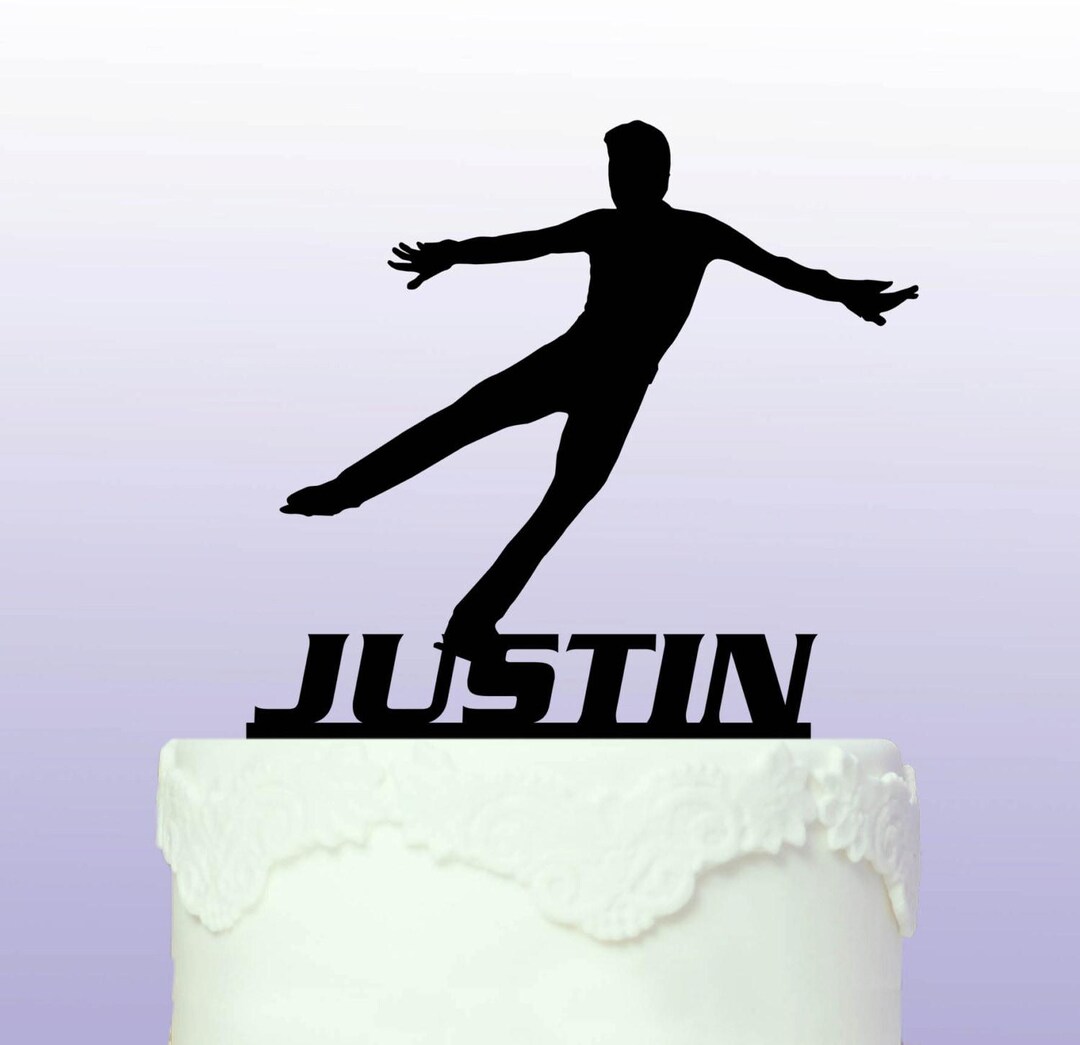 Personalised Ice Skater Cake Topper - Etsy