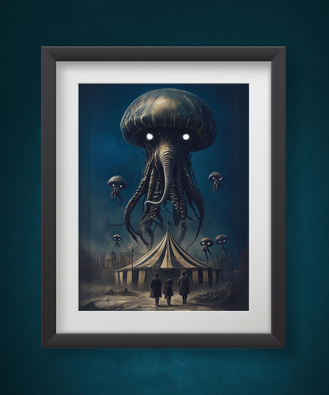 Dark Surreal Alien Circus Art Print, Sci-fi Lovecraftian Tentacle ...