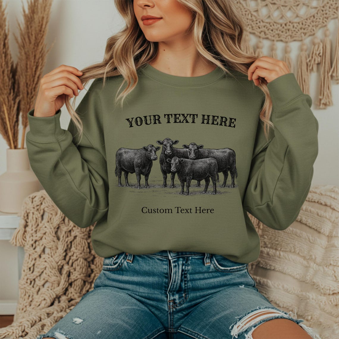 Personalized Family Farm Sweatshirt Custom Ranch Name Pullover Rustic ...