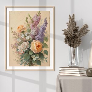 Vintage Botanical Print Set: Minimalist Floral Gallery Wall Art ...
