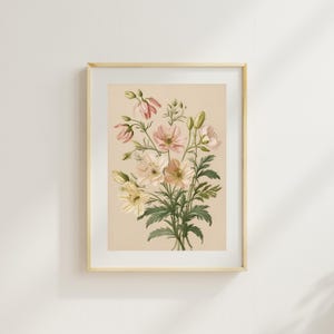 Vintage Botanical Print Set: Minimalist Floral Gallery Wall Art ...