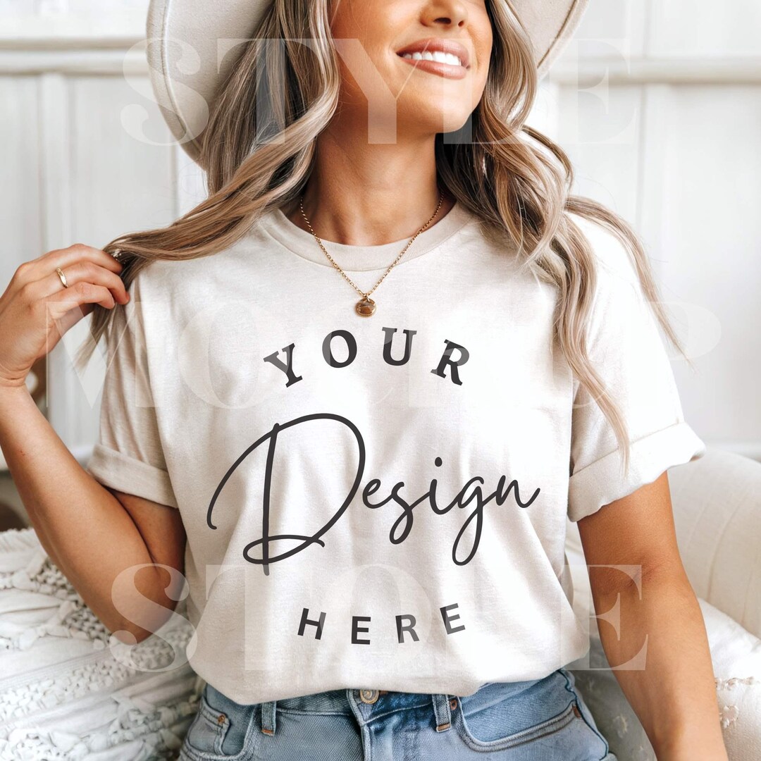 Comfort Colors 1717 Ivory T-shirt Mockup: Unisex Garment-dyed Tee ...