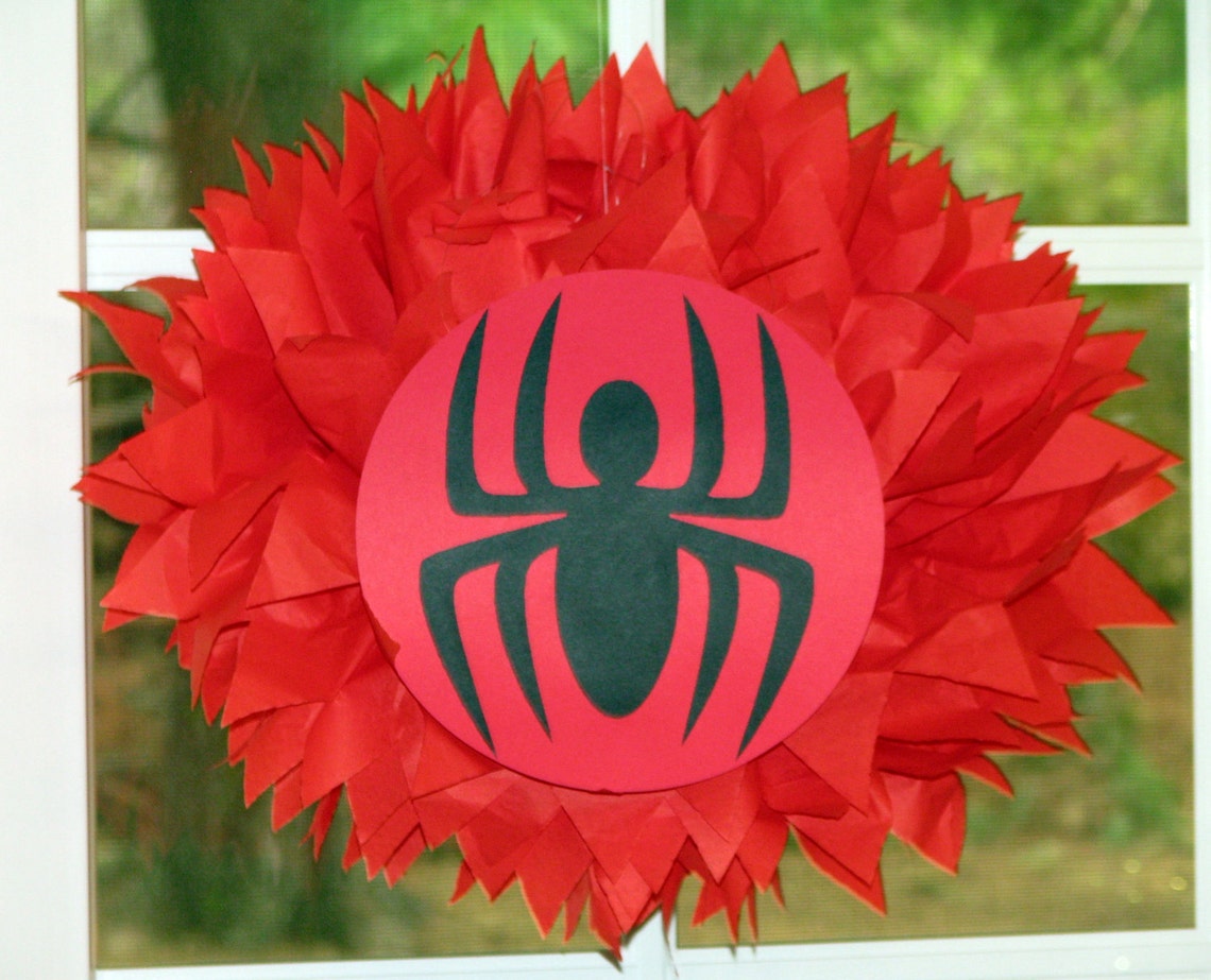 Spiderman Superhero Tissue Paper Pompom Kit - Etsy
