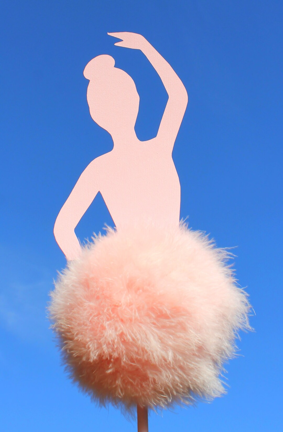 Ballerina Table Topper Centerpiece Marabou Feather Pompom Topiary Trees ...