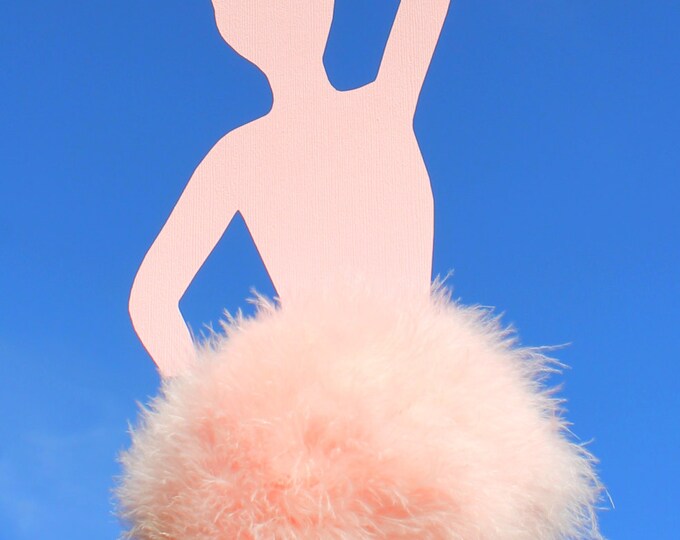 Ballerina Table Topper Centerpiece Marabou Feather Pompom Topiary Trees ...