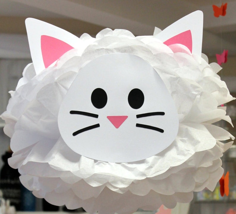 Cat Tissue Paper Pom Kit - Etsy