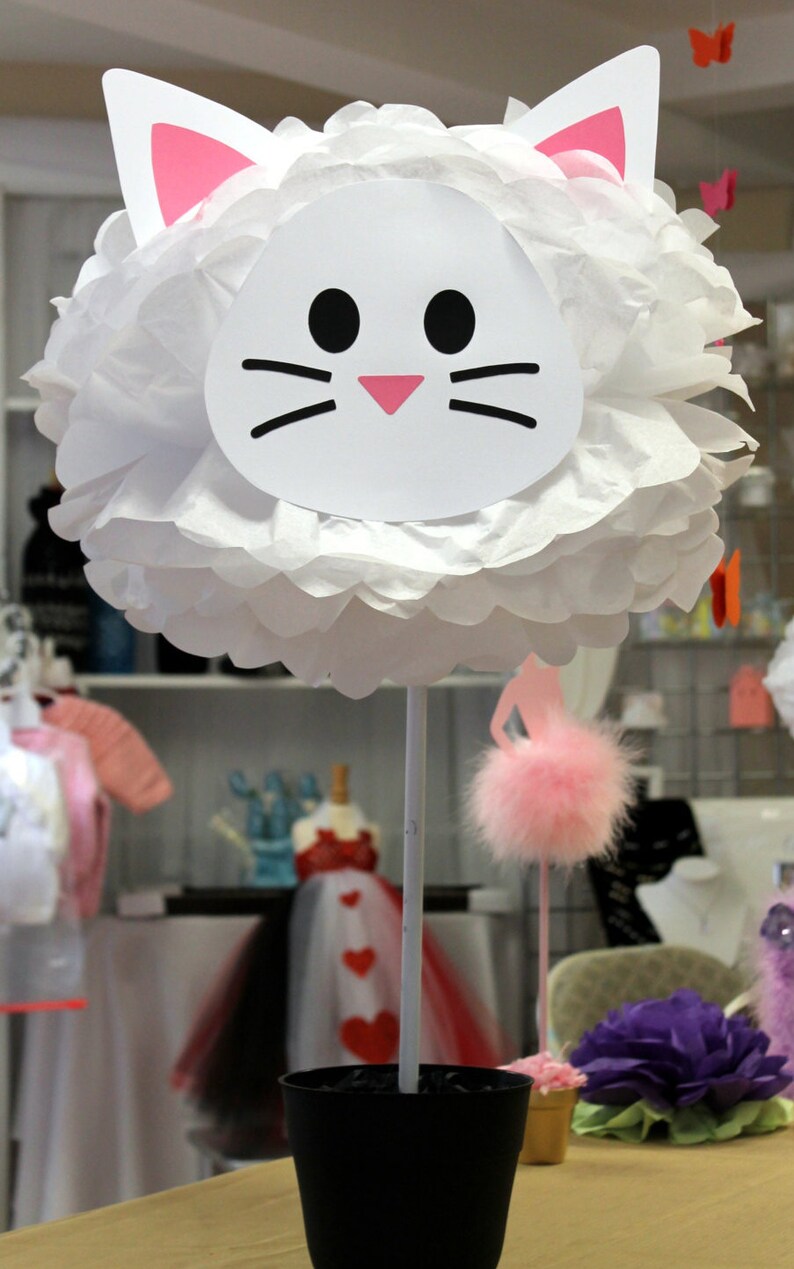Cat Tissue Paper Pom Kit - Etsy