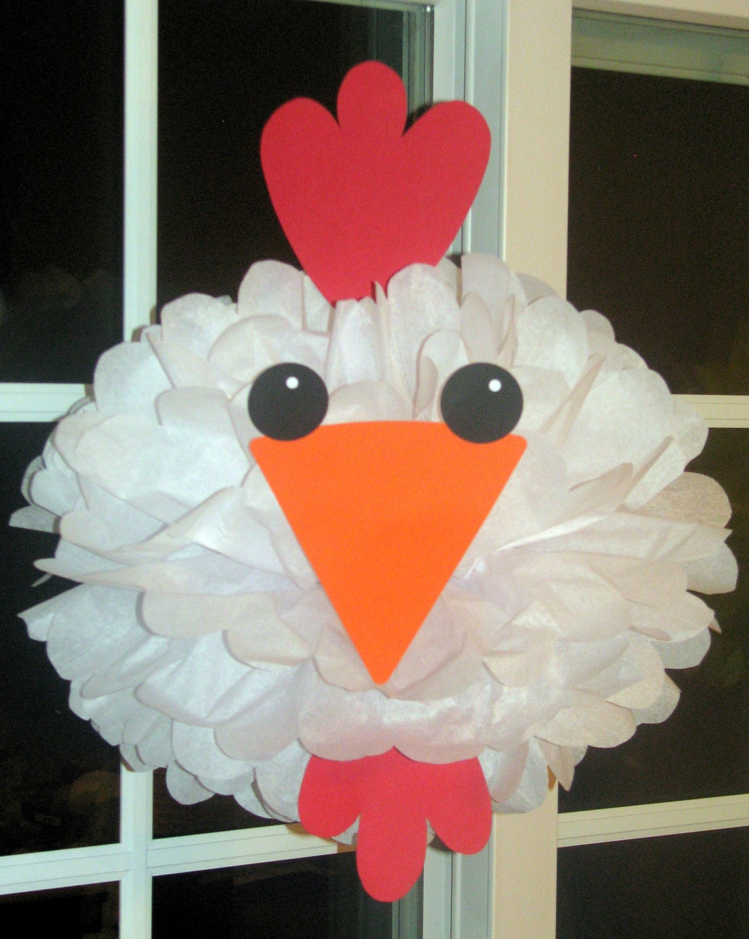 Chicken Rooster Tissue Paper Pompom Kit Old Macdonald Farm Party - Etsy