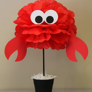 Crab Tissue Paper Pom Pom Kit Under the Sea Ocean Water - Etsy