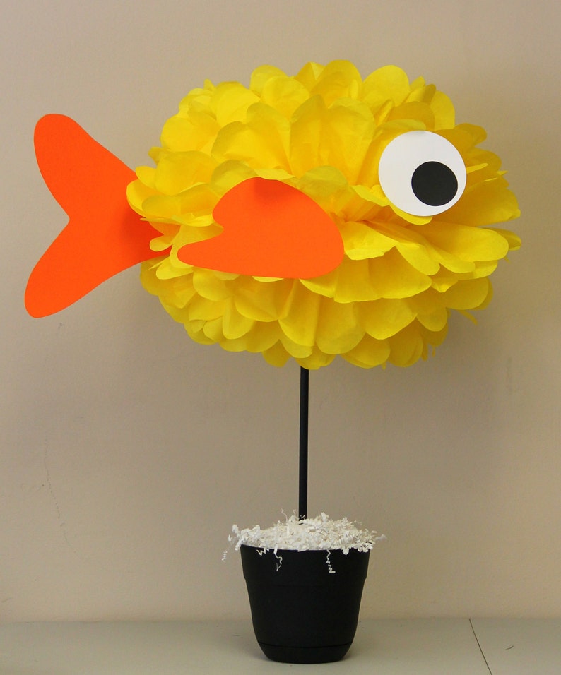 Fish Goldfish Tissue Paper Pom Pom Kit Under the Sea Ocean - Etsy