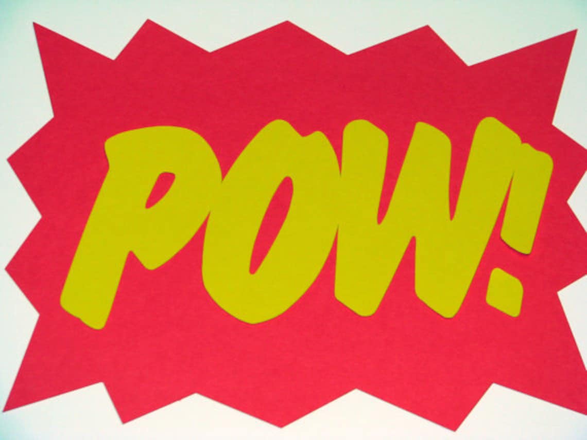 Superhero Tissue Paper Pompom Kit Pow Bam Zap SET OF THREE - Etsy