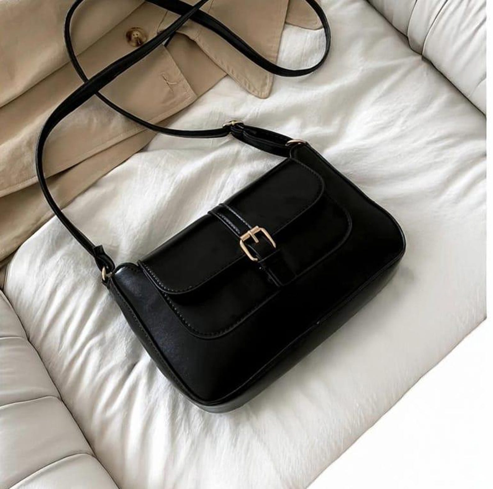 Retro Small Messenger Bag for Women, Vintage Leather Crossbody Handbag ...