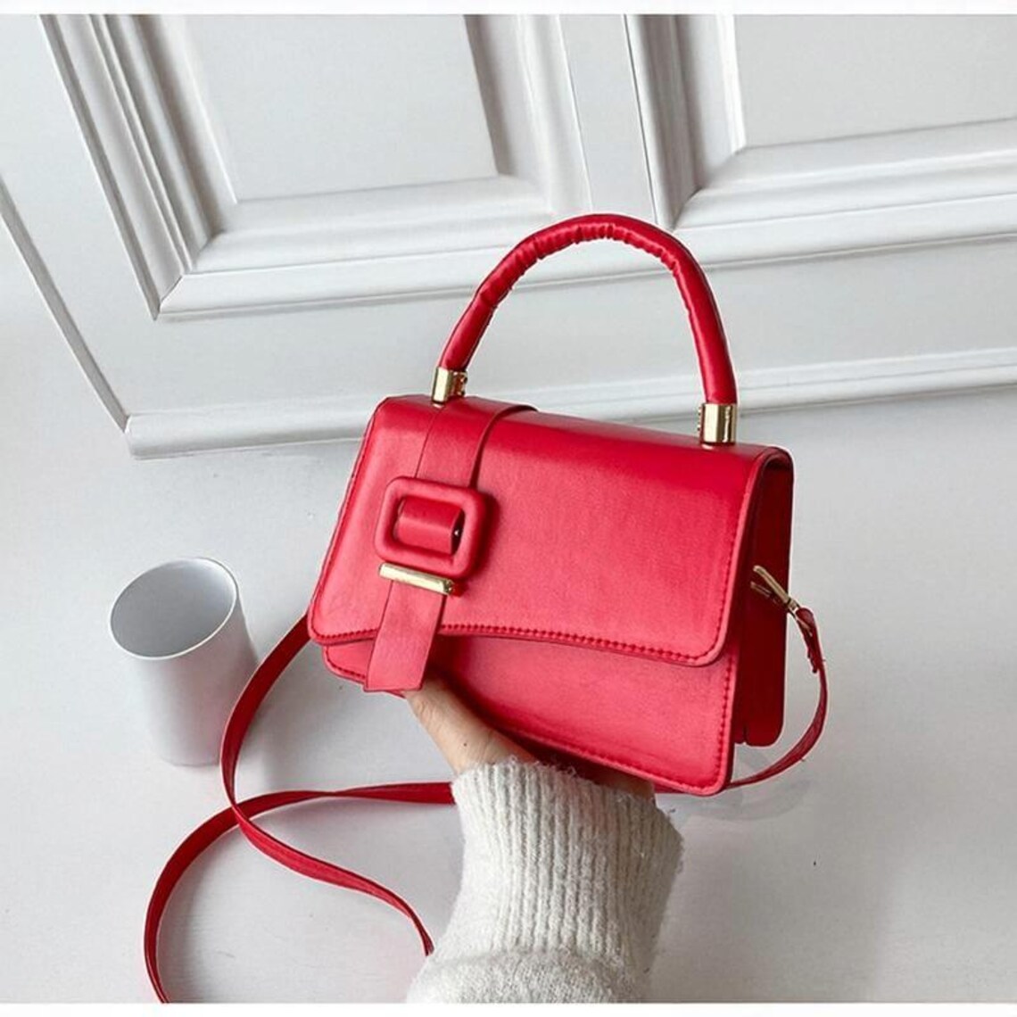 Luxury Designer Shoulder Bag, Small Square Candy Color Messenger Bag ...