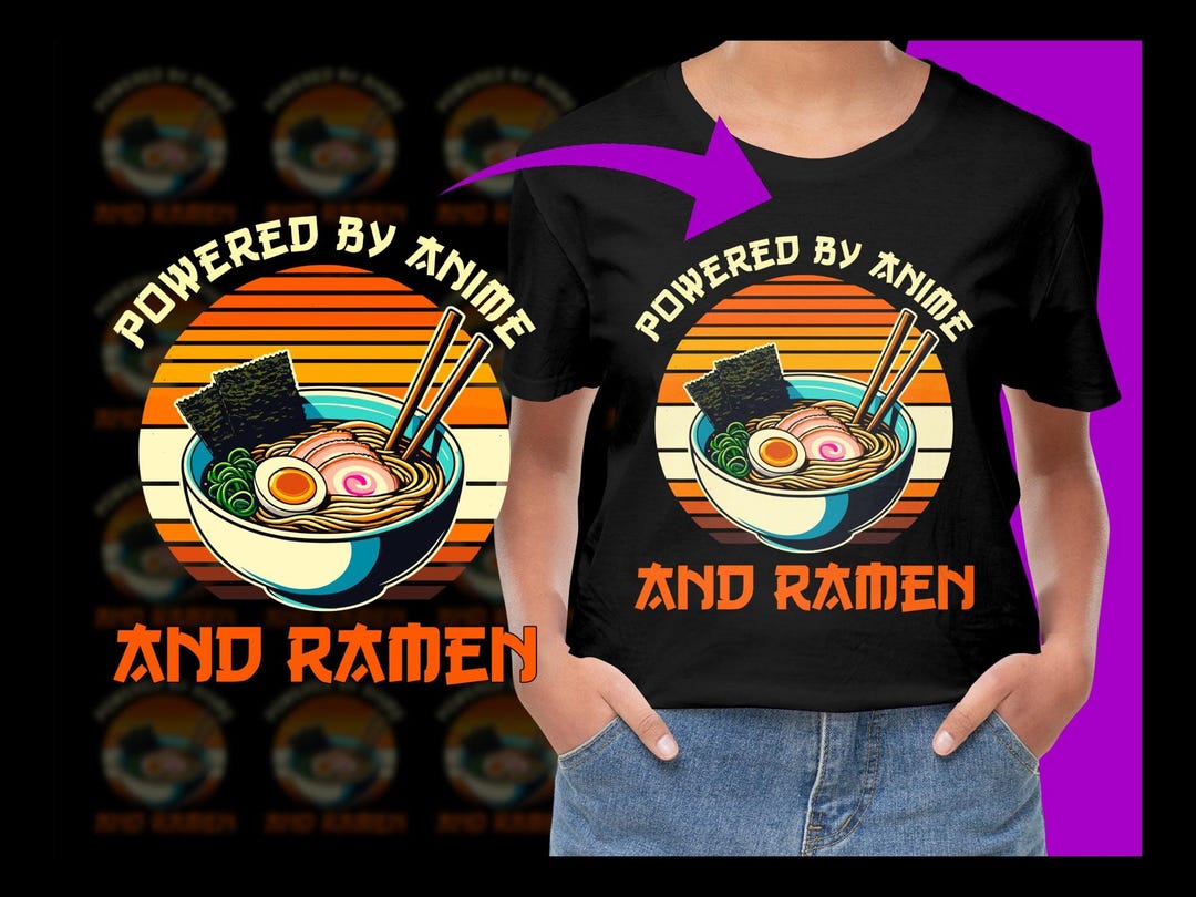 Powered by Anime and Ramen Noodles PNG, Free Commercial Use, Instant ...