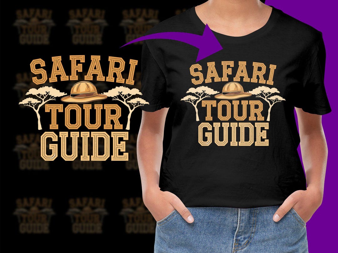Safari Tour Guide Graphic, Adventure Safari Digital Design, Wildlife ...