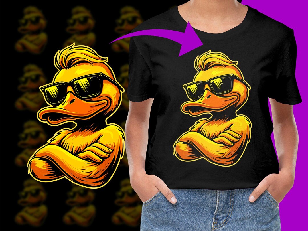 Cool Rubber Duck PNG, Free Commercial Use, Instant Download - Etsy
