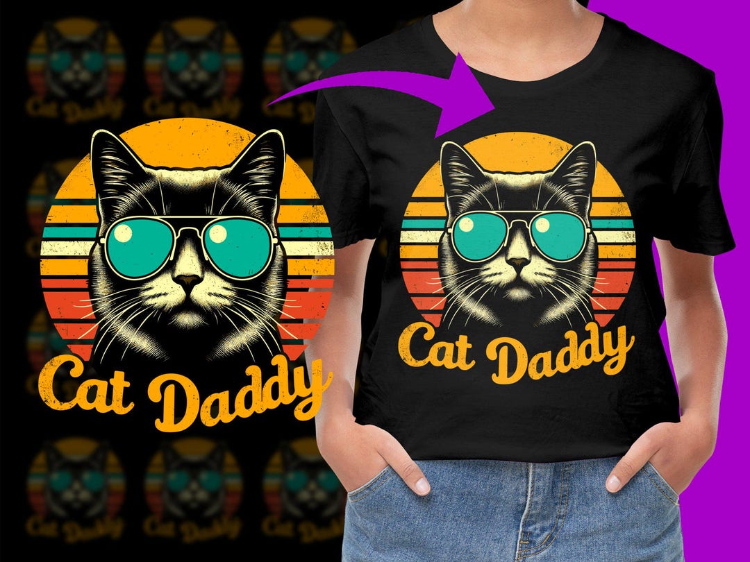 Cat Daddy Cat Owner Dad PNG, Free Commercial Use, Instant Download - Etsy