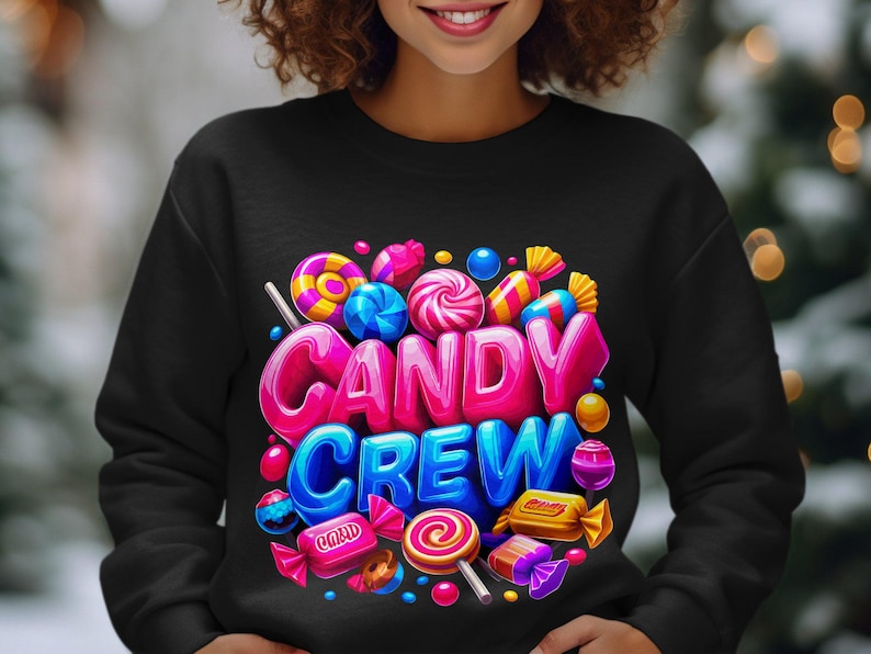 Candy Crew Digital Art Clipart, Colorful Candy Themed Illustration, Png ...