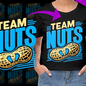 Team Nuts Gender Reveal Party Boy PNG, Free Commercial Use, Instant ...