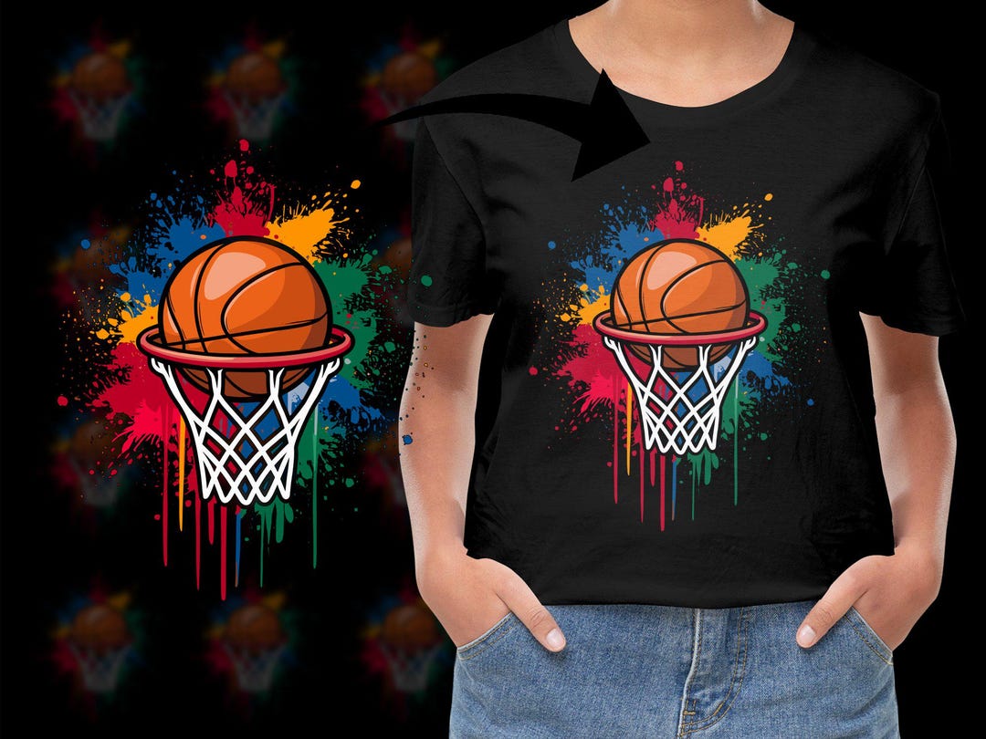 Basketball Splash Art Digital Download, Colorful Basketball Print ...