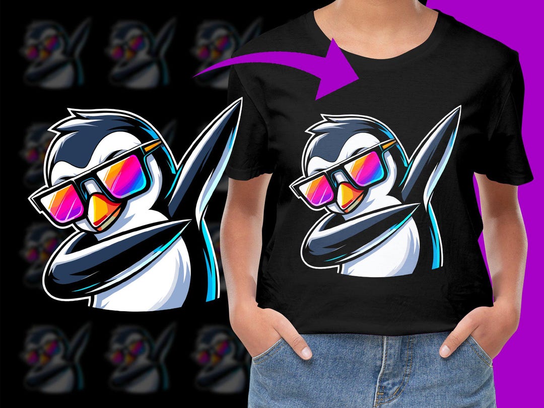 Dabbing Penguin PNG, Free Commercial Use, Instant Download - Etsy