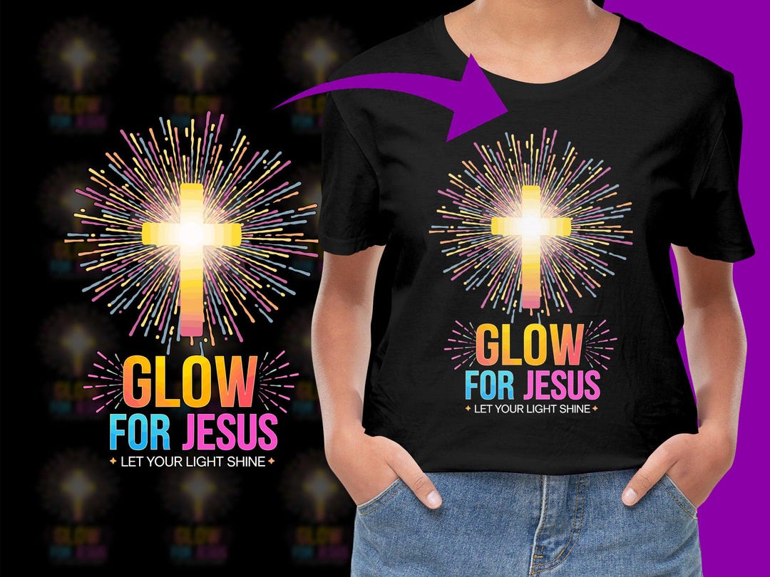 Glow for Jesus Let Your Light Shine PNG, Free Commercial Use, Instant ...