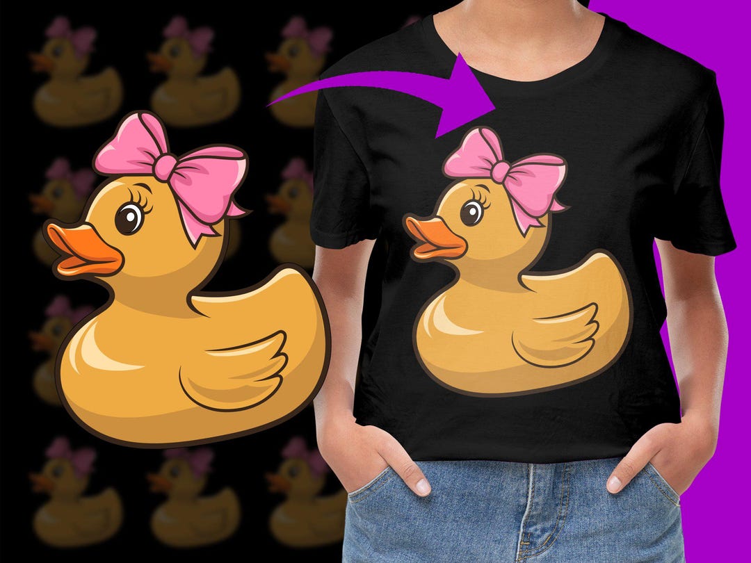 Rubber Duck With Pink Bow Rubber Duckie PNG, Free Commercial Use ...