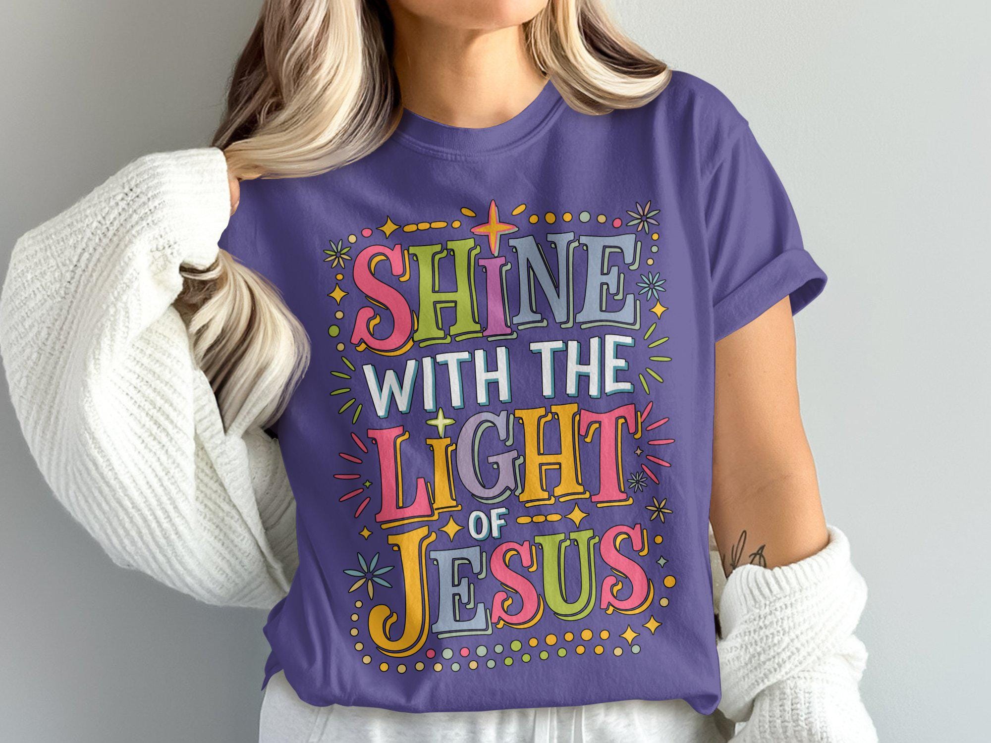 Shine With the Light of Jesus 2 PNG, Free Commercial Use, Instant Download - Etsy