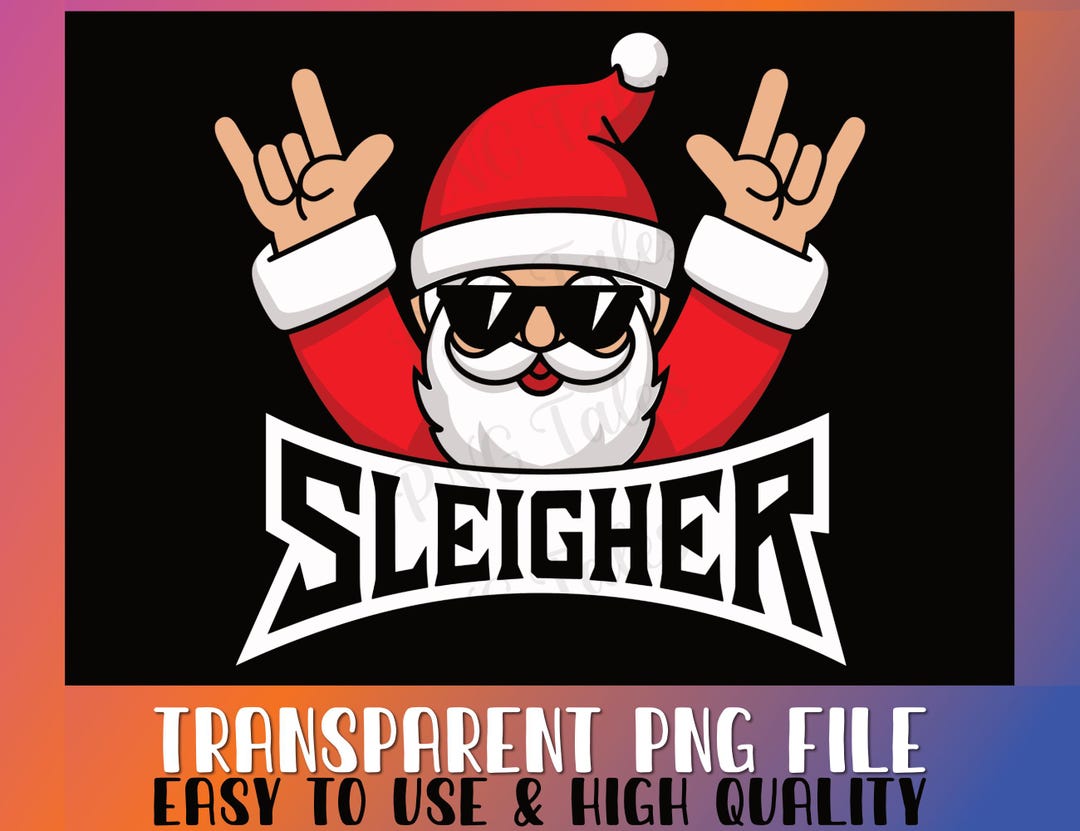 Sleigher Santa PNG File, Christmas PNG - Etsy