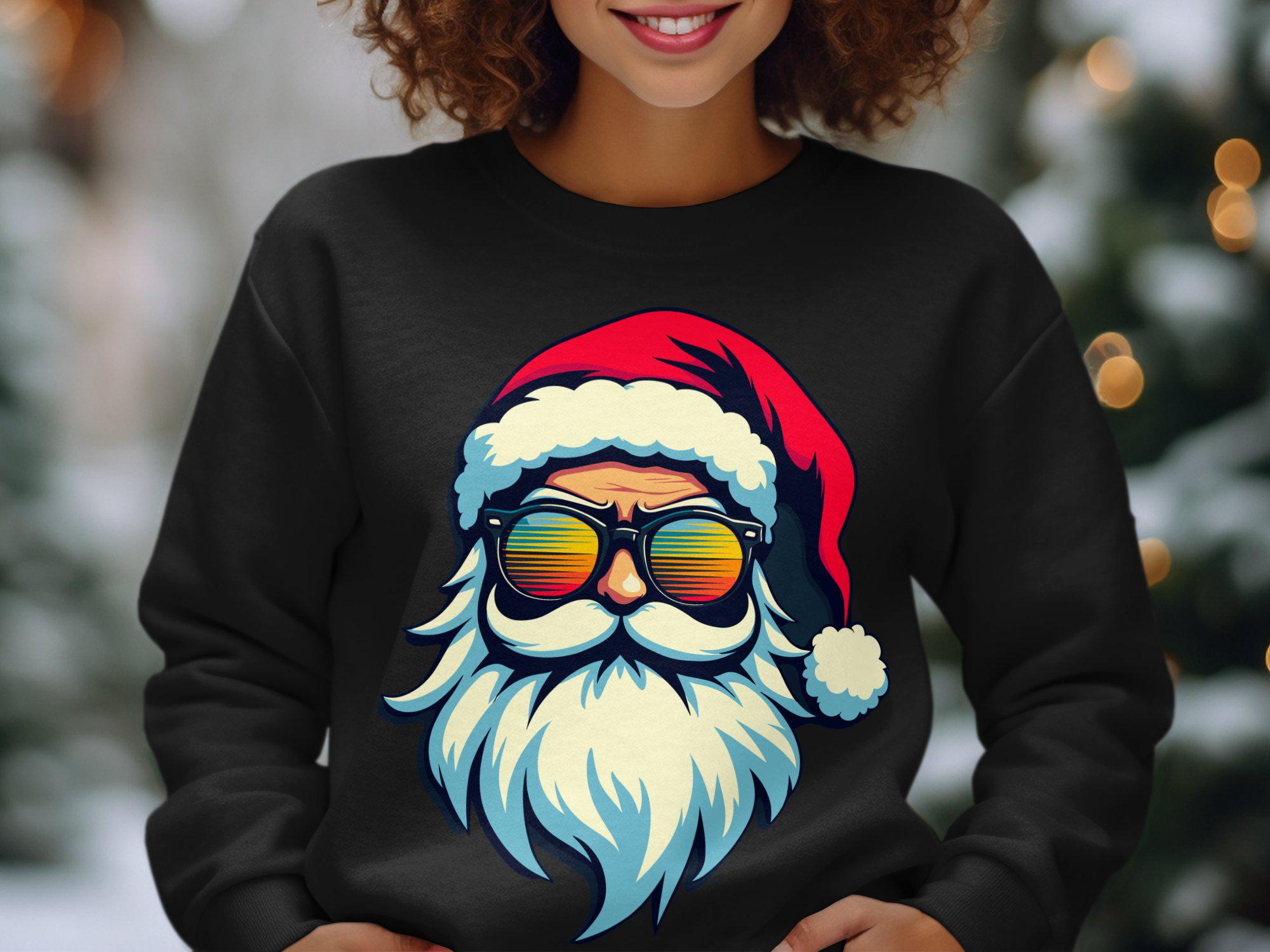 Cool Santa Clipart Retro Santa Claus Digital Art Christmas Clipart ...