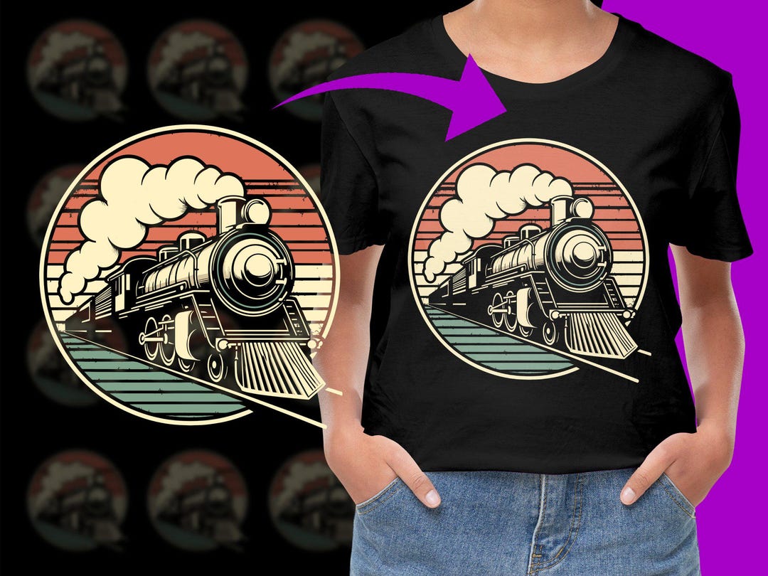 Vintage Train Retro Locomotive Conductor PNG, Free Commercial Use ...