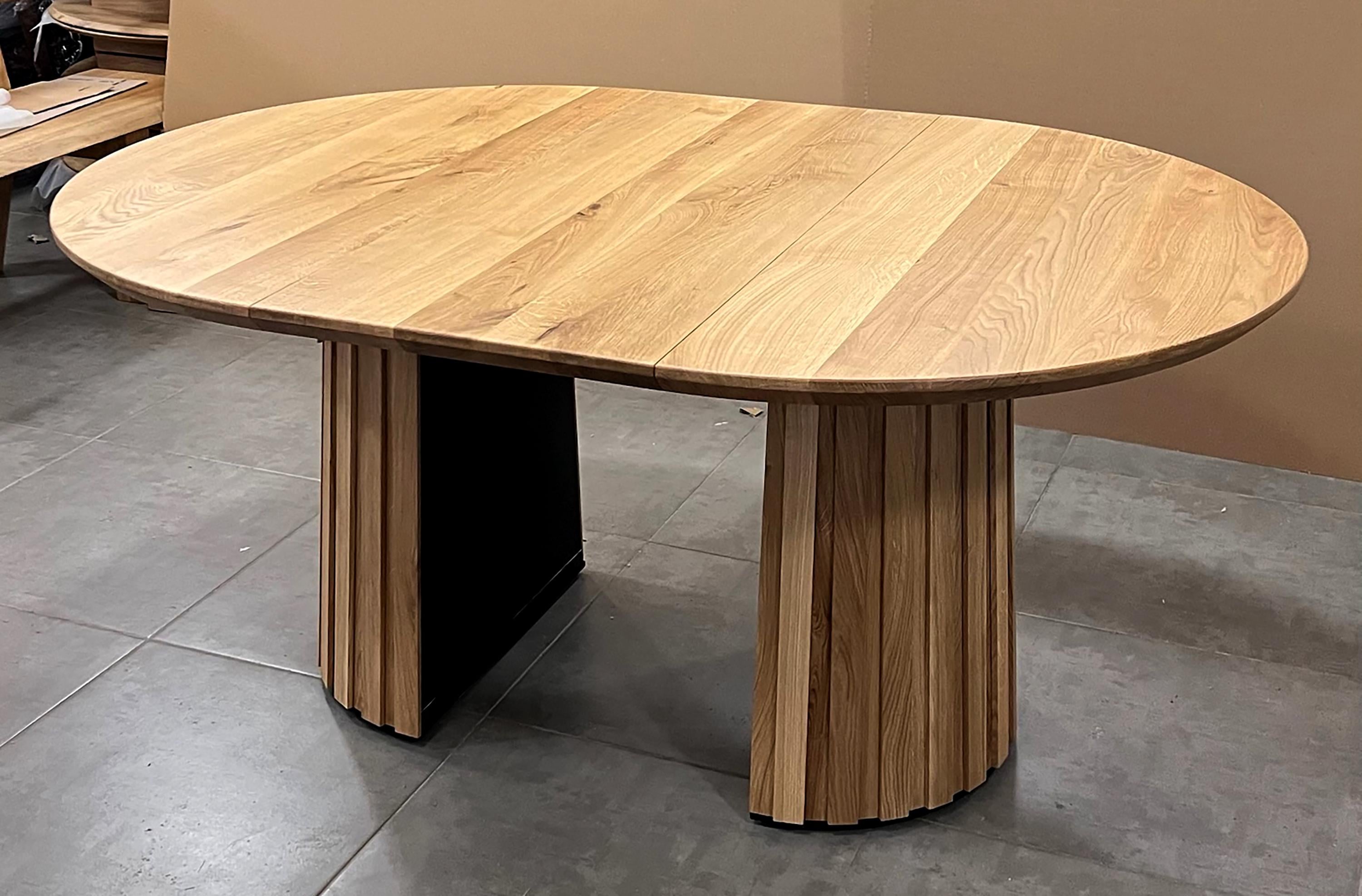 Round Folding Transformer Dining Table, Extending Wooden Large Oval ...