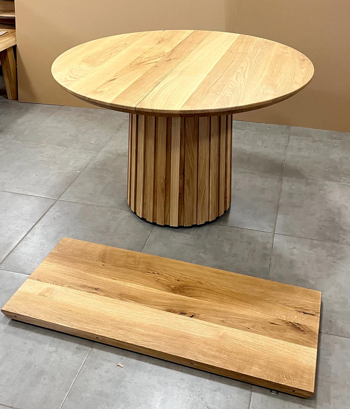 Round Folding Transformer Dining Table, Extending Wooden Large Oval ...