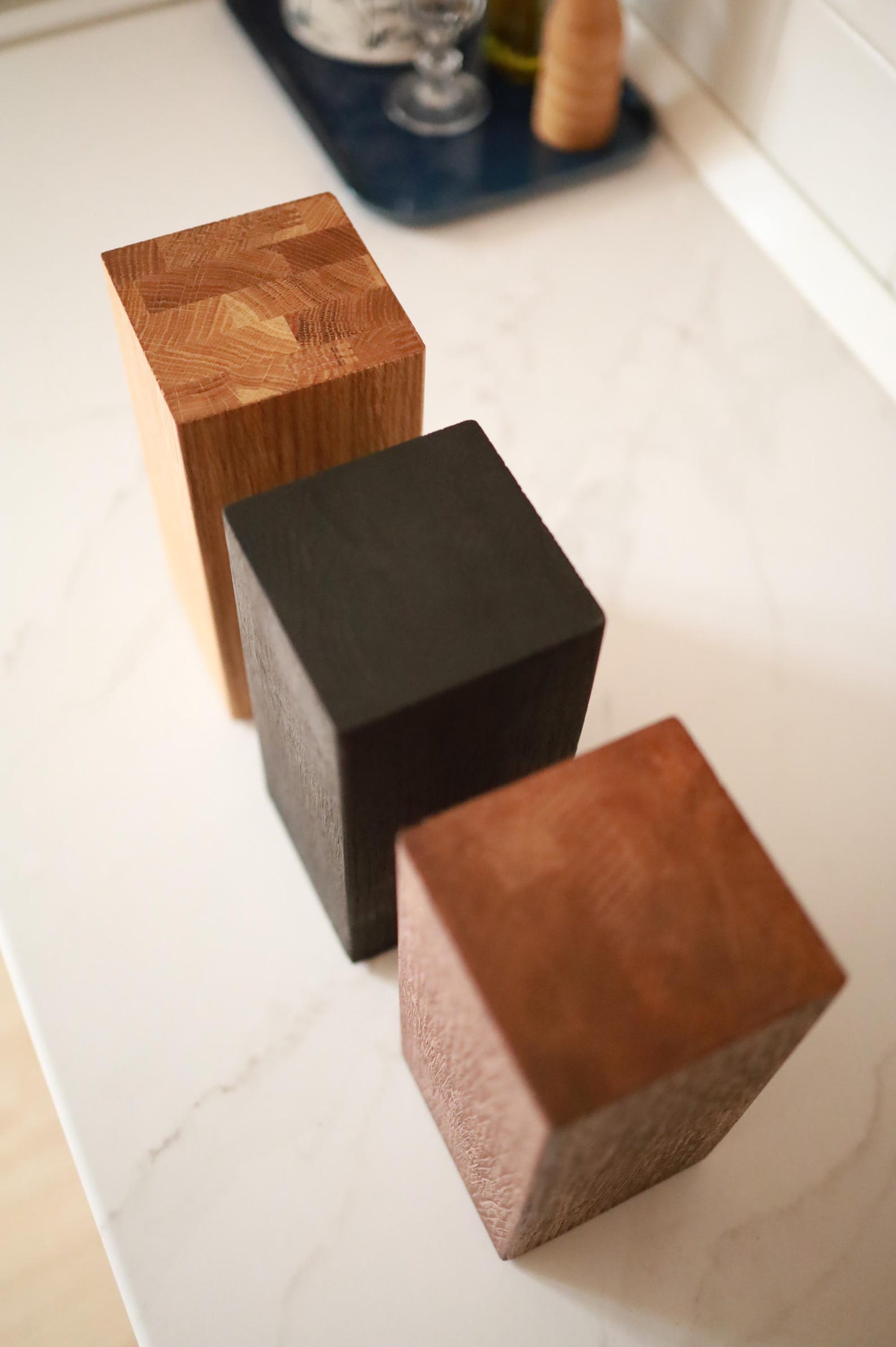 Magnetic Countertop Knife Block, Kitchen Table Stand, Black Brown Oak ...