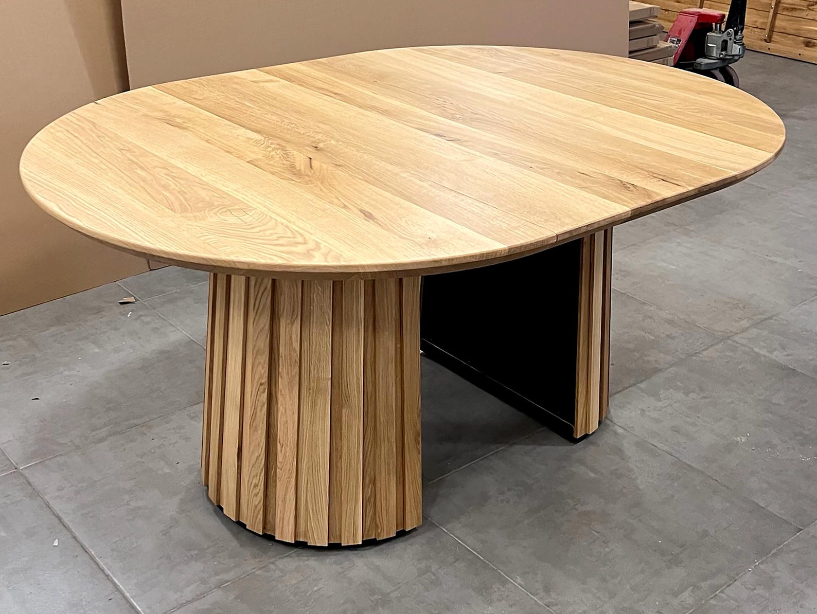 Round Folding Transformer Dining Table, Extending Wooden Large Oval ...